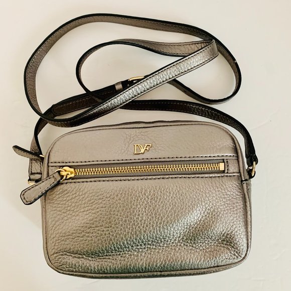 Diane Von Furstenberg | Bags | Diane Von Furstenberg Dvf Pewter Pebbled ...